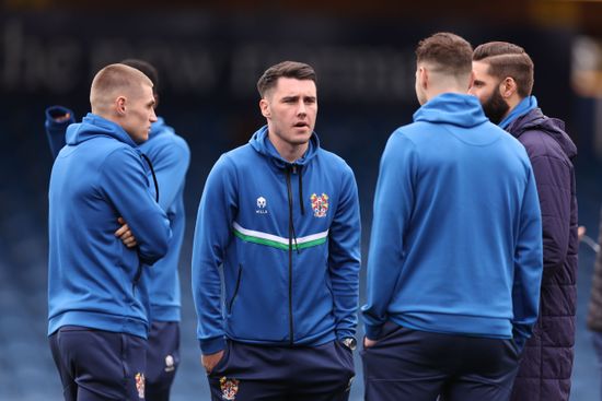 Tranmere Rovers Players Inspect Pitch Editorial Stock Photo - Stock ...