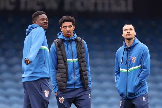 Tranmere Rovers Players Inspect Pitch Editorial Stock Photo - Stock ...