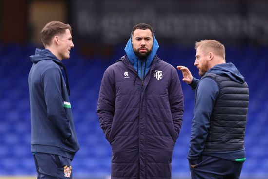 Tranmere Rovers Players Inspect Pitch Editorial Stock Photo - Stock ...