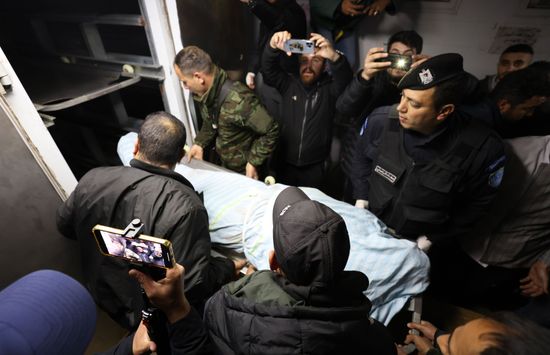 Palestinians Carry Body 25yearold Abdullah Sami Editorial Stock Photo ...