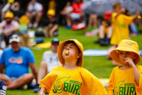 Young Fans Blowing Their Whistles Editorial Stock Photo - Stock Image ...