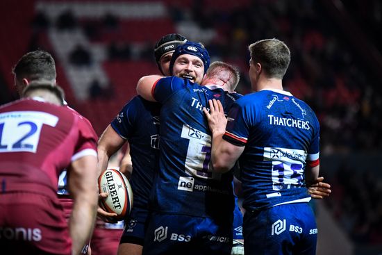 Jake Woolmore Bristol Bears Celebrates Try Editorial Stock Photo ...