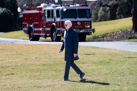 President Joe Biden Walking Across South Editorial Stock Photo - Stock ...