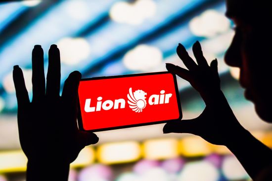 This Photo Illustration Lion Air Logo Editorial Stock Photo - Stock ...