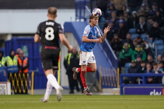 Portsmouth Defender Ryley Towler During Efl Editorial Stock Photo ...