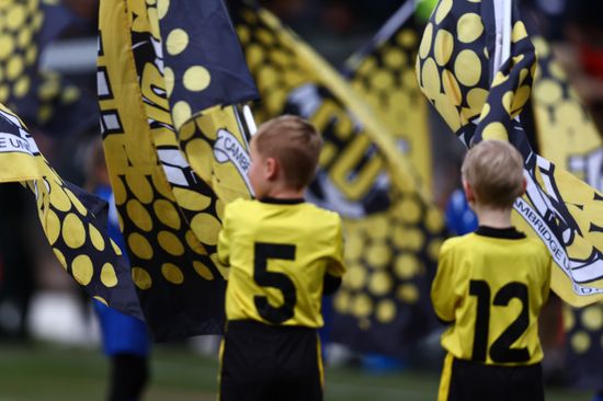 Cambridge United Mascots Wave Flags Teams Editorial Stock Photo - Stock ...