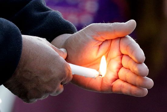 Civil Society Activists Hold Candles Protest Editorial Stock Photo ...