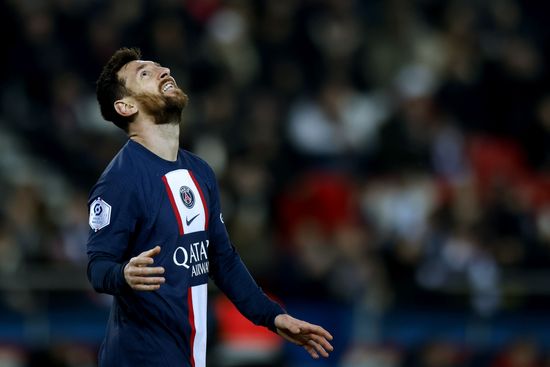 Paris Saint Germains Lionel Messi Reacts Editorial Stock Photo - Stock ...