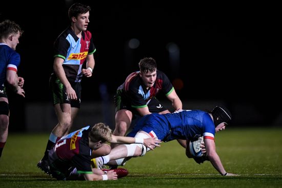 Jimmy Staples Harlequins U18 Attempts Tackle Editorial Stock Photo ...