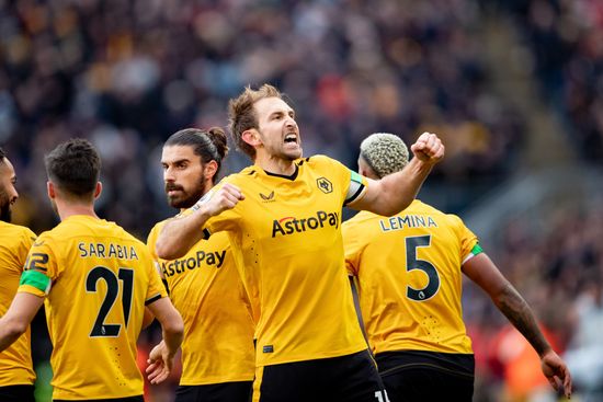 Craig Dawson Wolves Celebrates Scoring Their Editorial Stock Photo ...