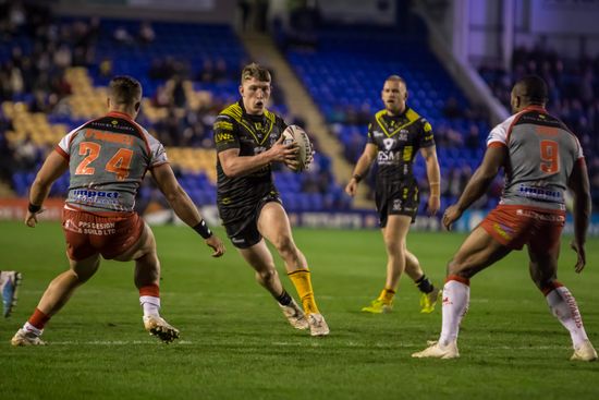 Matty Nicholson Warrington Wolves During Rugby Editorial Stock Photo ...