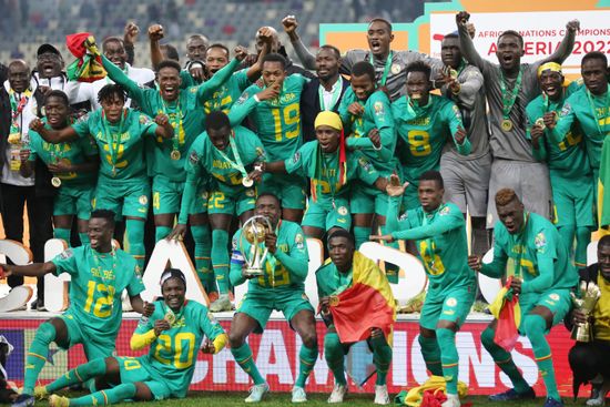 Team Senegal Celebrate During Awarding Ceremony Editorial Stock Photo ...