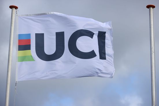 Illustration Picture Shows Uci Flag During Editorial Stock Photo ...