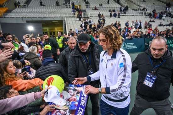 Stefanos Tsitsipas Greece Signing Autographs After Editorial Stock ...