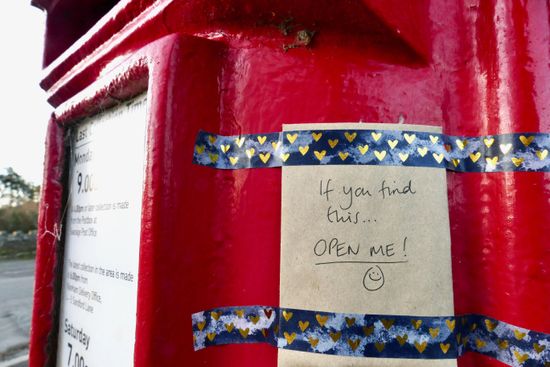 Package Attached Post Box Dorset Saying Editorial Stock Photo - Stock ...