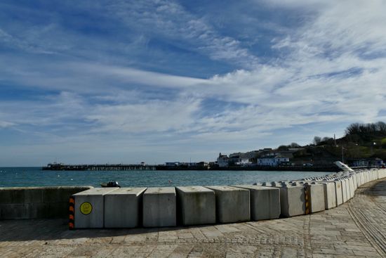 Temporary Wave Barriers Installed Along Seafront Editorial Stock Photo ...