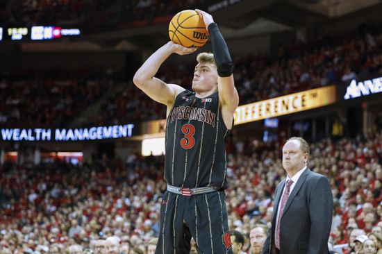 Wisconsin Badgers Guard Connor Essegian 3 Editorial Stock Photo - Stock ...