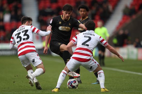 Hartlepool Uniteds Edon Pruti Action Doncaster Editorial Stock Photo ...