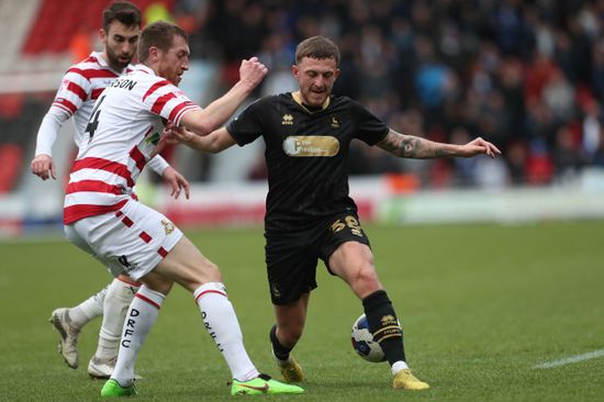 Hartlepool Uniteds Oliver Finney Action Doncaster Editorial Stock Photo ...