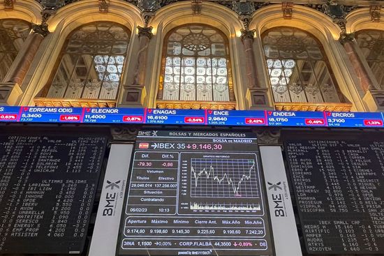 Several Screens Panels Show Ibex 35 Editorial Stock Photo - Stock Image ...