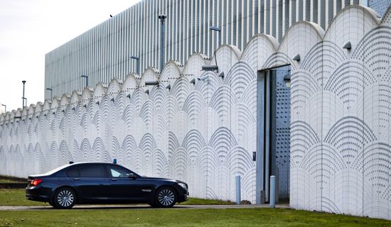 Secured Car Arrives Schiphol Judicial Complex Editorial Stock Photo ...
