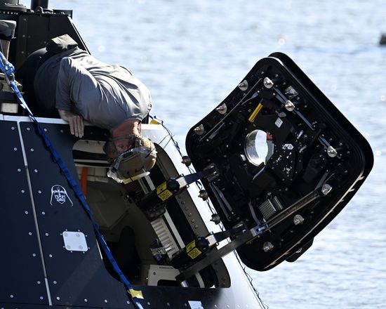 Diver Peers Into Open Hatch Nasa Editorial Stock Photo - Stock Image ...