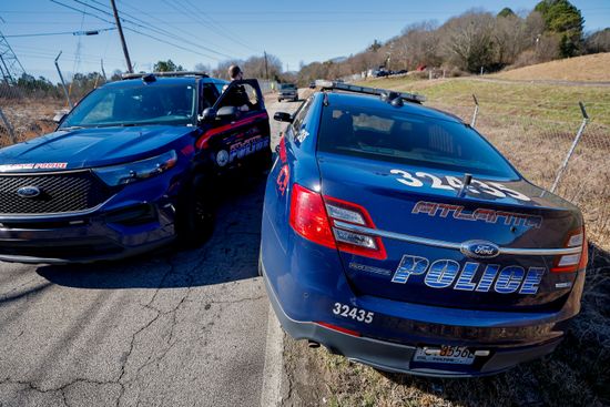 Atlanta Police Department Officers Guard Area Editorial Stock Photo ...
