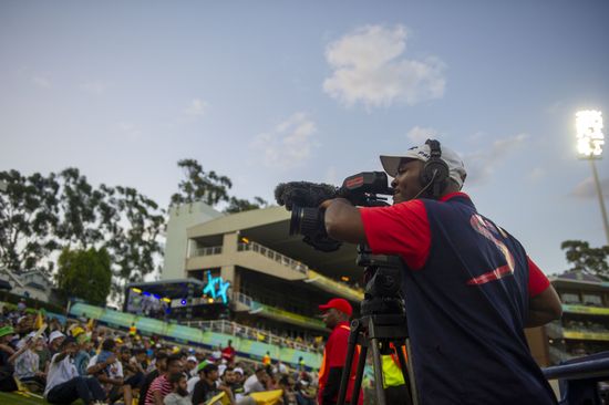 Supersport Camera Man Filming Crowd Editorial Stock Photo - Stock Image ...