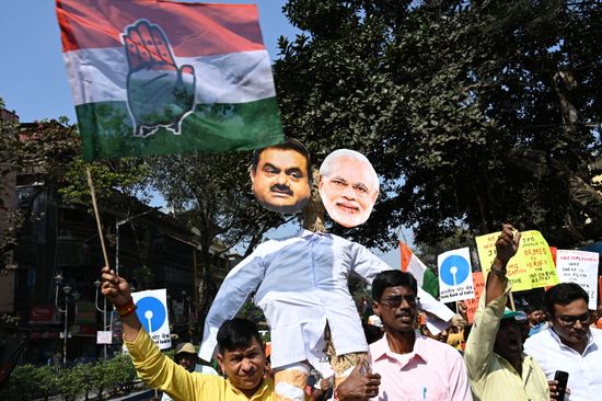 Members Congress Party Demand Investigation Into Editorial Stock Photo ...