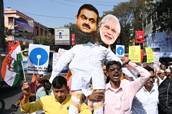 Members Congress Party Demand Investigation Into Editorial Stock Photo ...