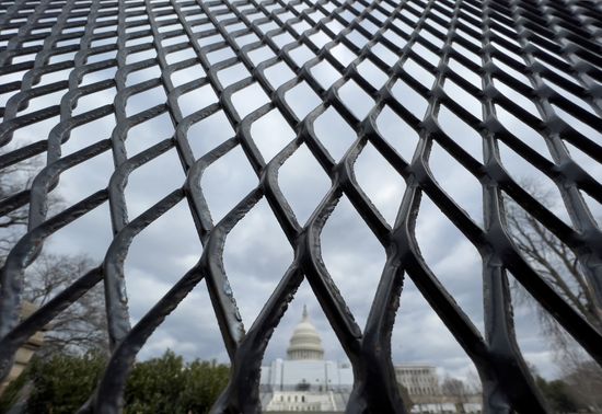 Security Fences Erected Around Capitol Hill Editorial Stock Photo ...