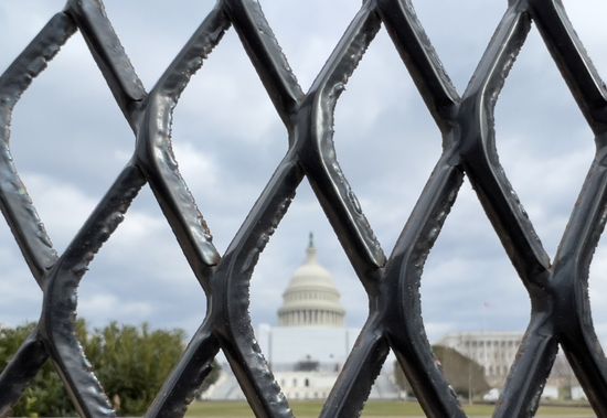Security Fences Erected Around Capitol Hill Editorial Stock Photo ...