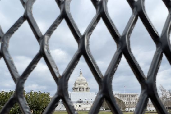 Security Fences Erected Around Capitol Hill Editorial Stock Photo ...