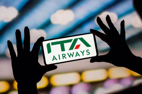 This Photo Illustration Ita Airways Logo Editorial Stock Photo - Stock ...