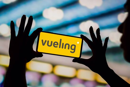 This Photo Illustration Vueling Airlines Logo Editorial Stock Photo ...