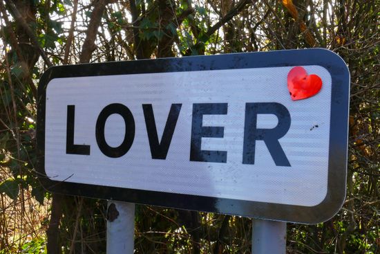 Road Signs Lover Uks Most Romantic Editorial Stock Photo - Stock Image ...