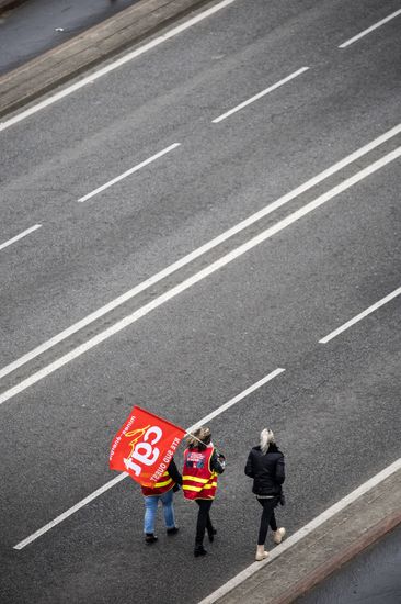 Cgt Activists Go Start Demonstration Against Editorial Stock Photo ...
