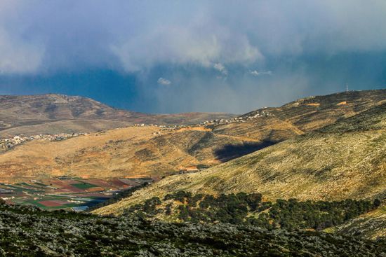 General View Mountains Plateaus City Nablus Editorial Stock Photo ...