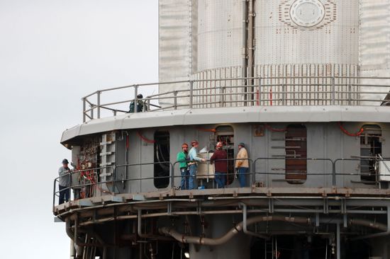 On February 8 2023 Spacex Workers Editorial Stock Photo - Stock Image ...