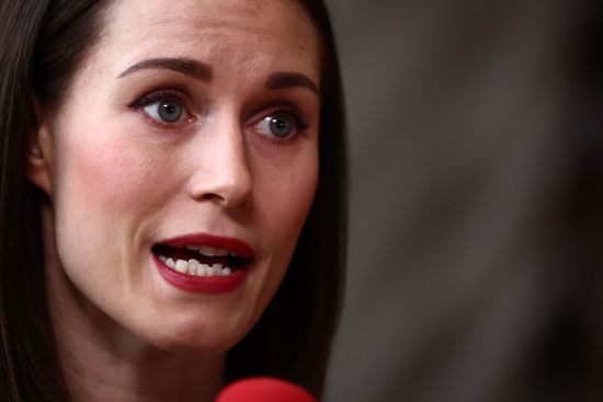 Finlands Prime Minister Sanna Marin Speaks Editorial Stock Photo ...