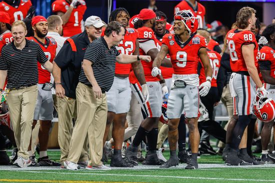 Georgia Assistant Coach Will Muschamp Congratulates Editorial Stock ...
