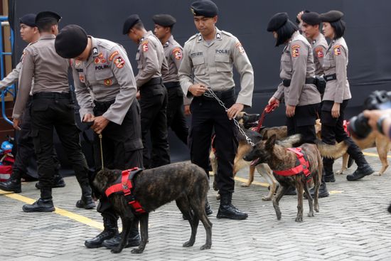 K9 Police Unit Hold Their Dogs Editorial Stock Photo - Stock Image ...