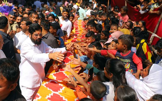 Chief Minister Eknath Shinde Meets Children Editorial Stock Photo ...