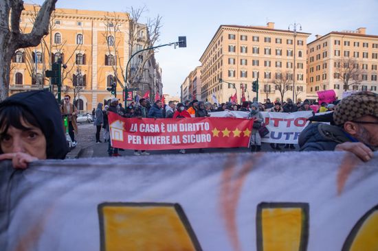 Demonstration Organized Rome By Movements Right Editorial Stock Photo ...