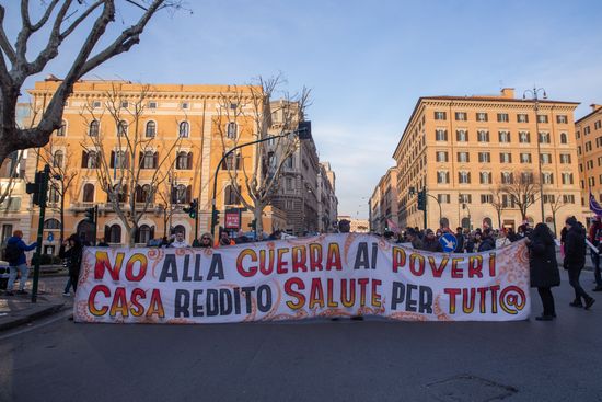 Demonstration Organized Rome By Movements Right Editorial Stock Photo ...