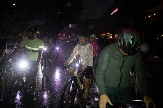 Riders Stand Rain They Wait Start Editorial Stock Photo - Stock Image ...