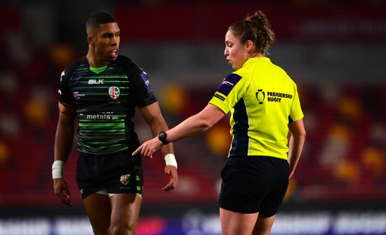 Referee Sara Cox During Premiership Rugby Editorial Stock Photo - Stock ...
