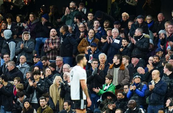 Fulham Fans Riverside Stand Applaud Aleksandar Editorial Stock Photo ...