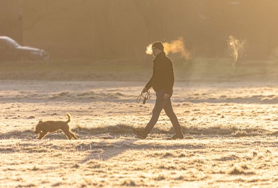 Walker Runners Enjoy Frosty Weather On Editorial Stock Photo - Stock ...