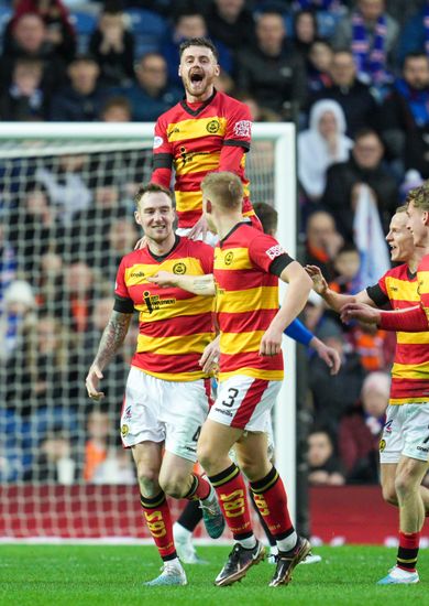 Kevin Holt Partick Thistle Celebrates Team Editorial Stock Photo ...